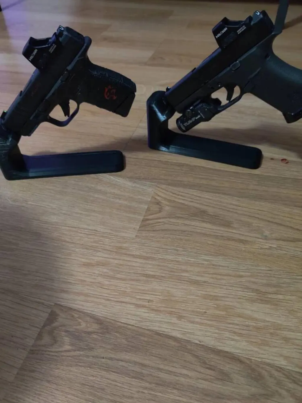 Pistol and Silencer Stand / Tabletop Mount | Handgun Holder Storage Ra ...