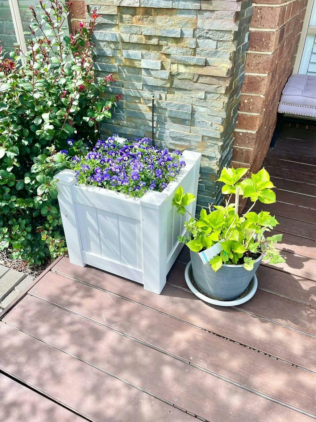Hamptons Style White PVC Planter Box | Hamptons Home