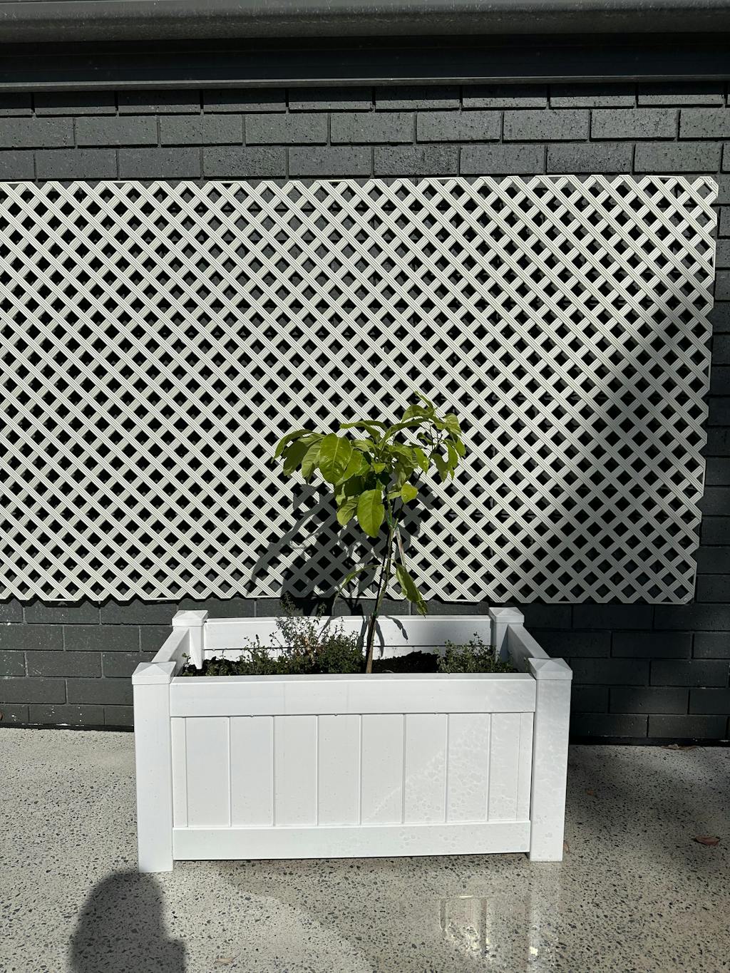 Hamptons Style White Planter Box PVC Rectangle | Hamptons Home
