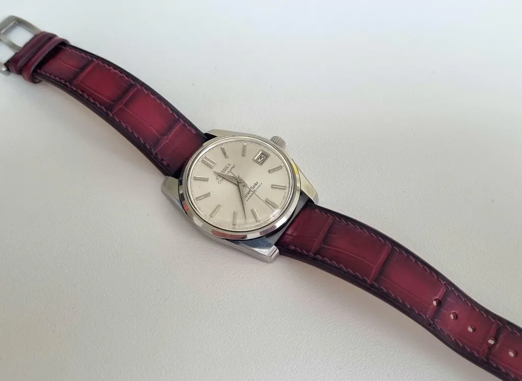 Patina Bordeaux Alligator Leather Watch Strap | Handdn - Bespoke ...