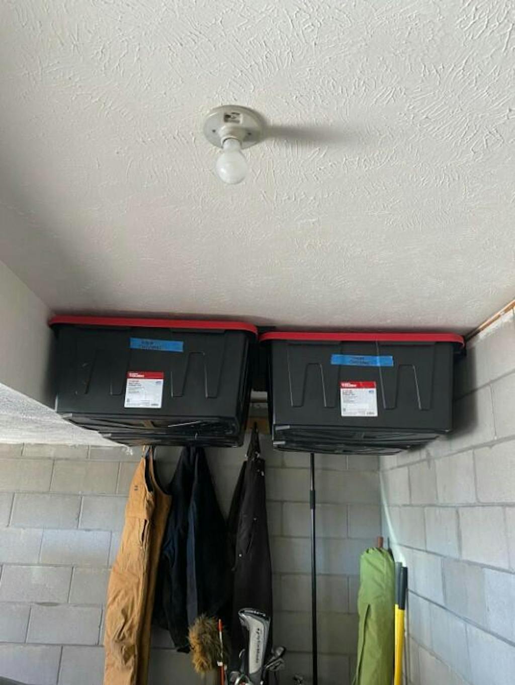 Garage Ceiling Storage Rack for storage bins, 4 Sets Black – HANDT