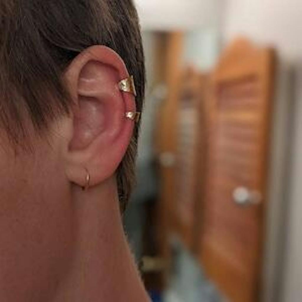 Shield Ear Cuff, Gold Fill, Rose Gold Fill, or Sterling Silver – Hannah ...