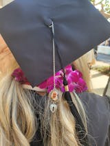 Personalized Graduation Tassel Photo Charm with Angel Wings - HAPPARY