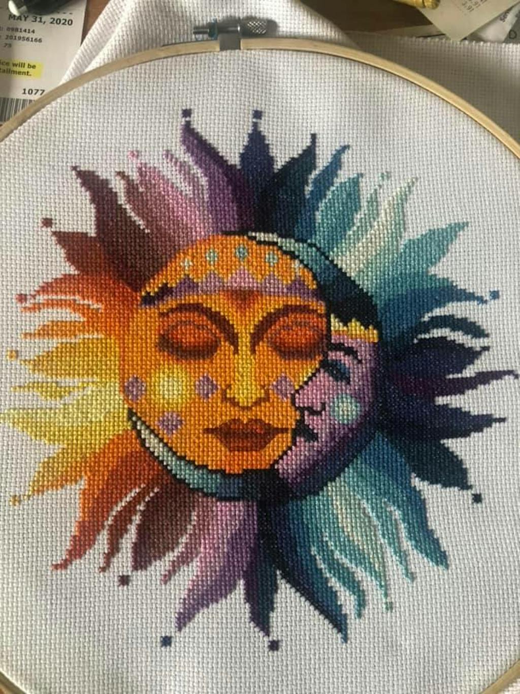 Sun & Moon Cross Stitch Pattern PDF, Happy x Craft – Happy x craft