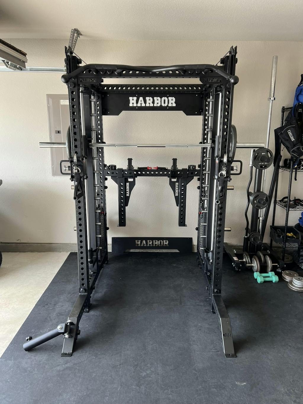 The Harbor HH80 V2 Elite Half Rack & Smith Machine Trainer with Dual 2 ...