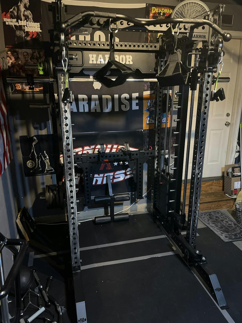 The Harbor HH80 V2 Elite Half Rack & Smith Machine Trainer with Dual 2 ...