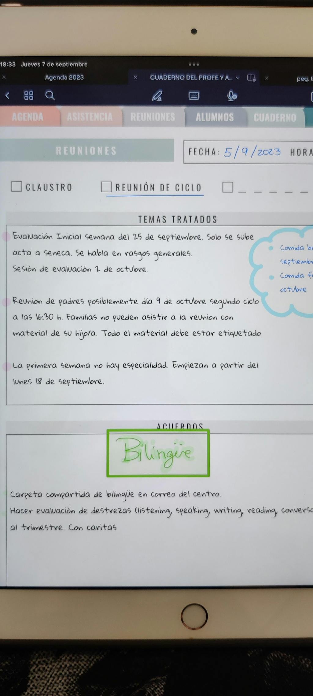 Cuaderno del profesor digital | Teacher planner – HardPeach