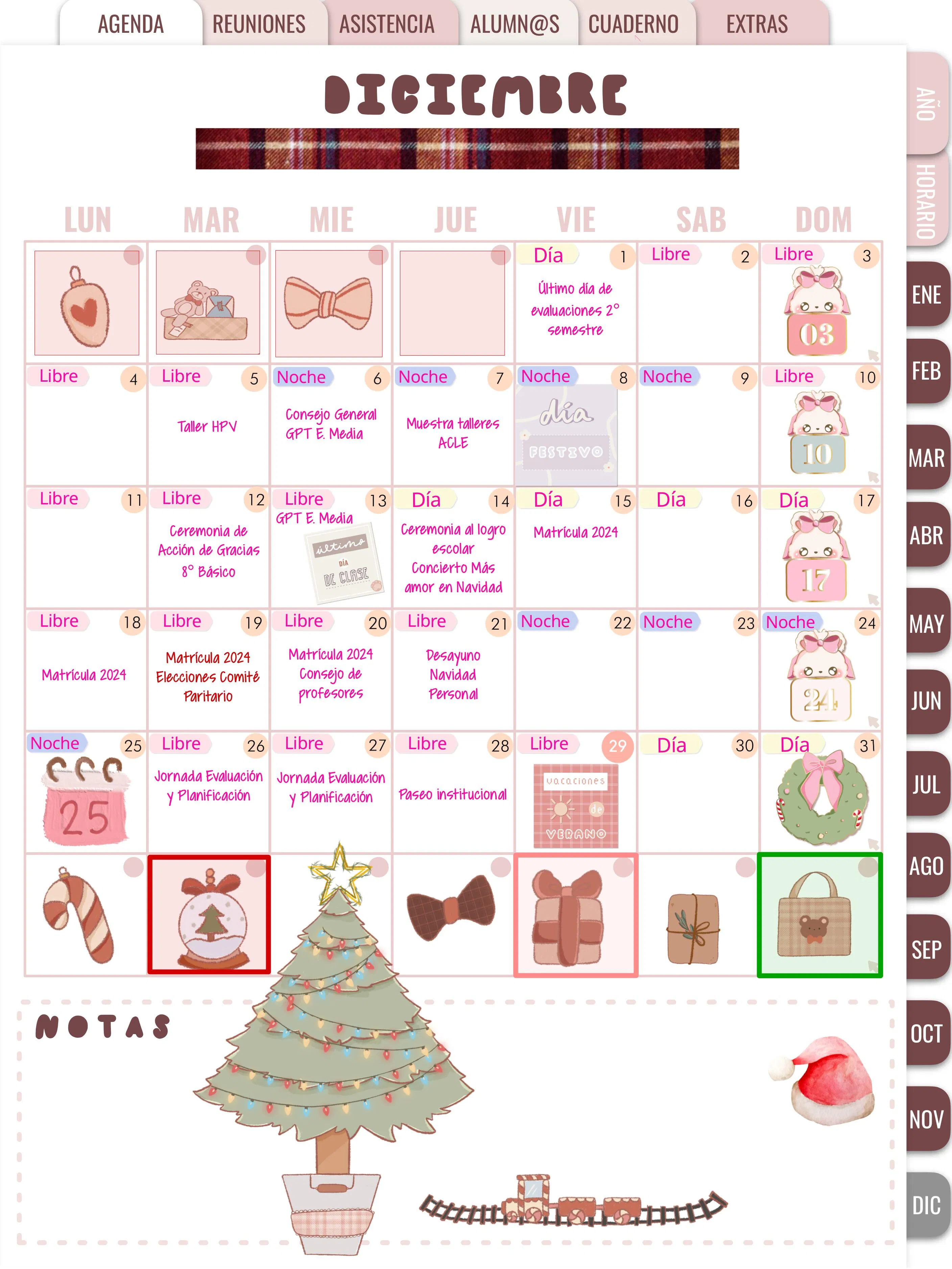 Agenda y cuaderno del profesor digital | Teacher planner – HardPeach