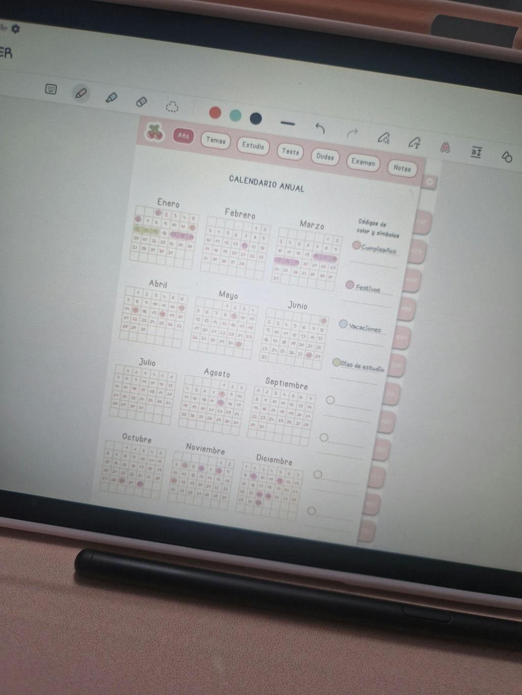 Agenda digital sin fechas para oposiciones y estudiantes | Planificador ...