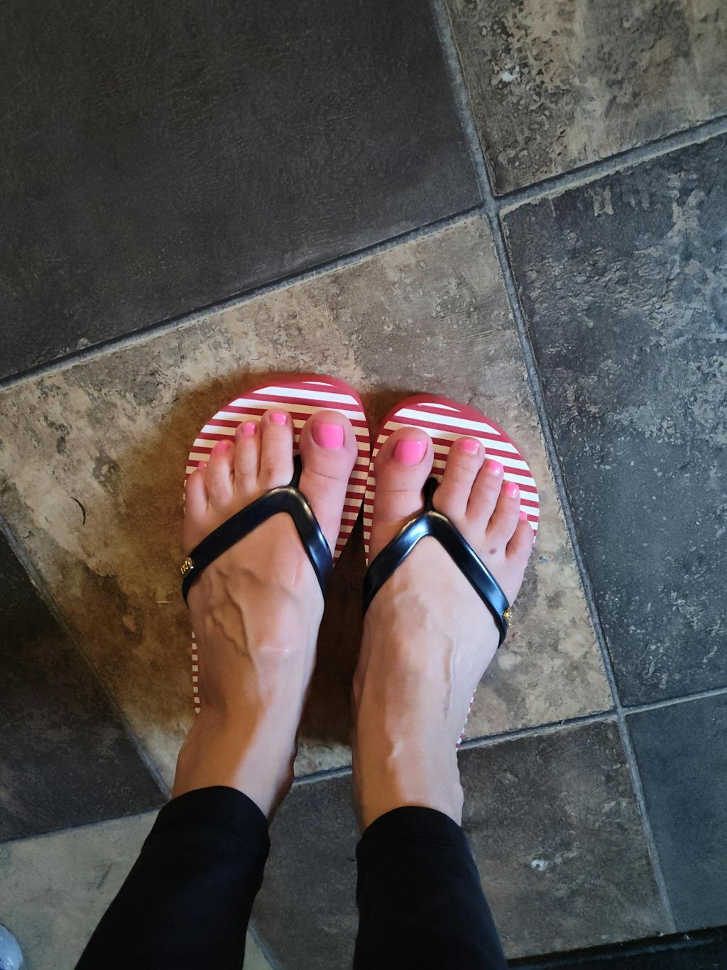 Women’s Plug Flip Flop Red, White, & Blue | HARMONY783