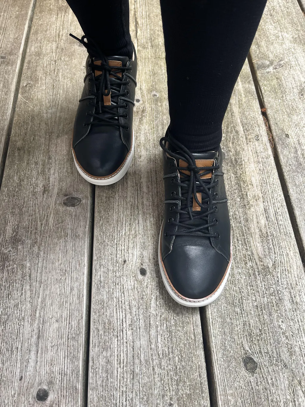 Black Leather Walkers Keep You Grounded | HARMONY783