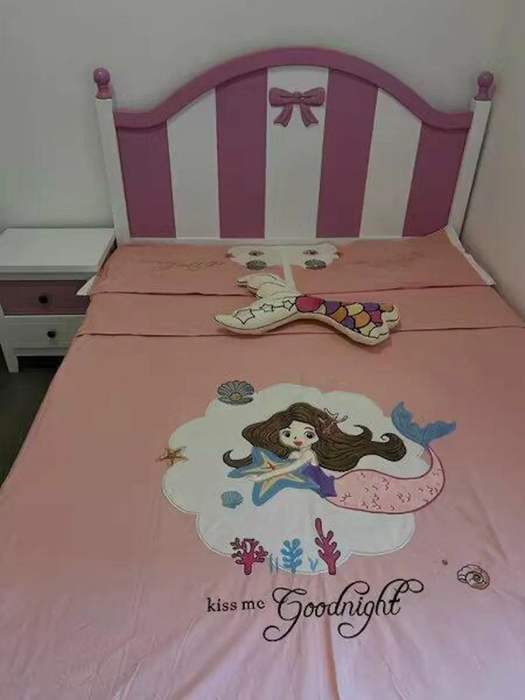 Mermaid Princess Washed Cotton Four-Piece Bed Set | Harmony Gallery