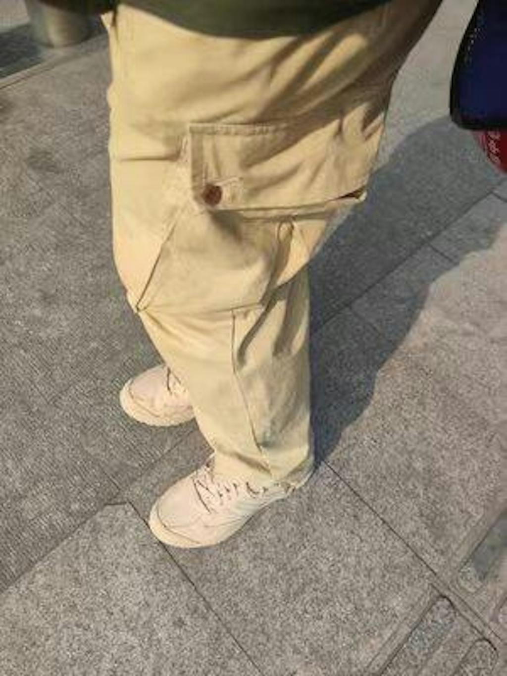 Tooling American Retro Khaki Tapered Casual Men's Trousers | Harmony ...