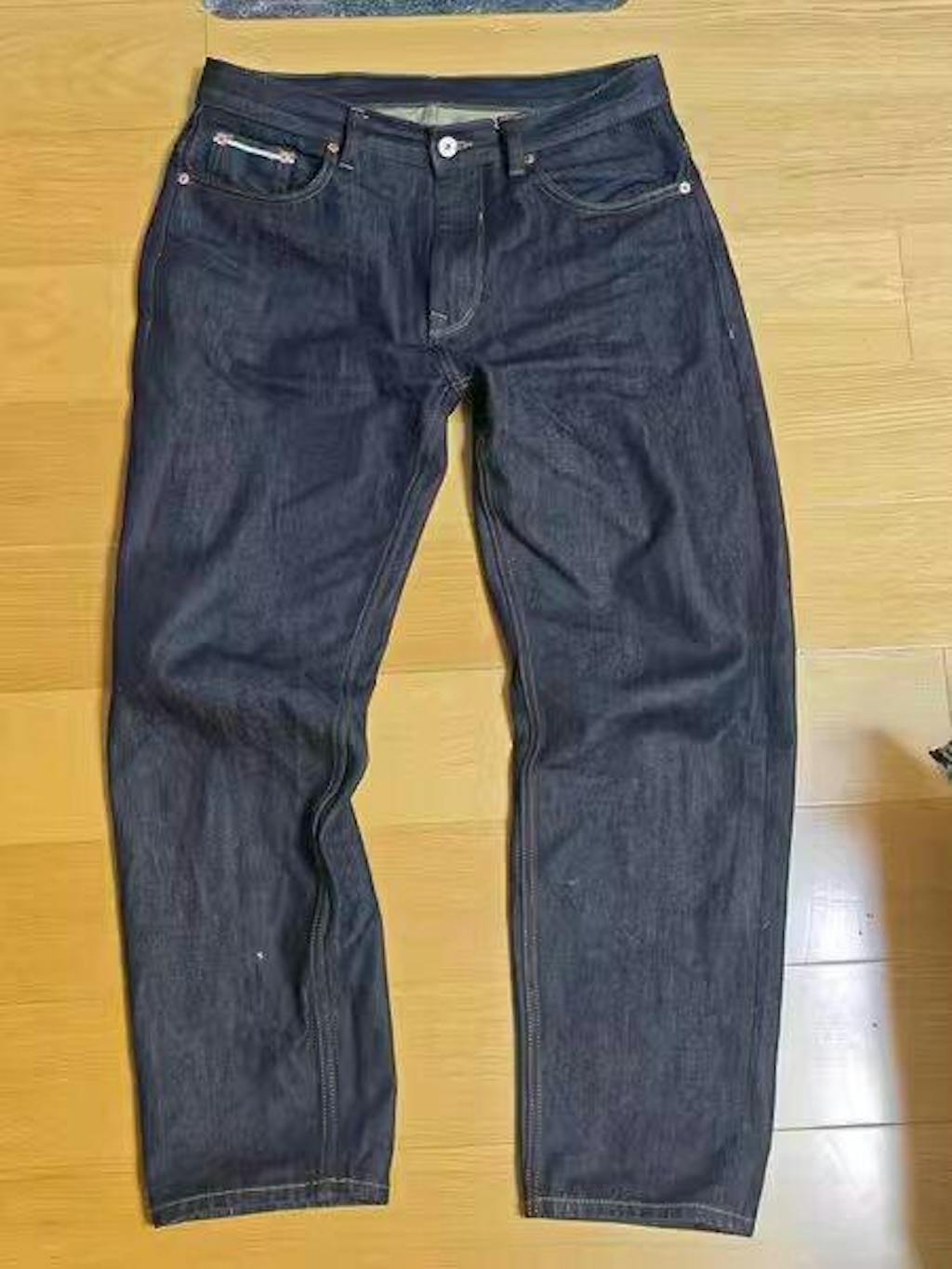 Tooling Retro Casual Pure Denim Straight Heavy Men's Jeans | Harmony ...