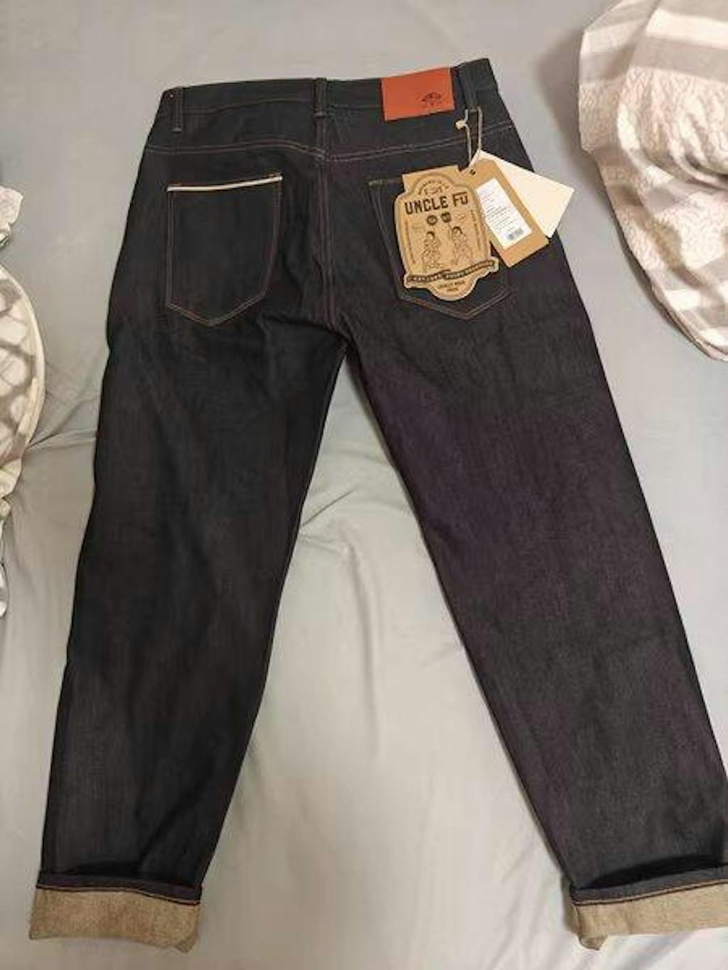 Tooling Retro Casual Pure Denim Straight Heavy Men's Jeans | Harmony ...