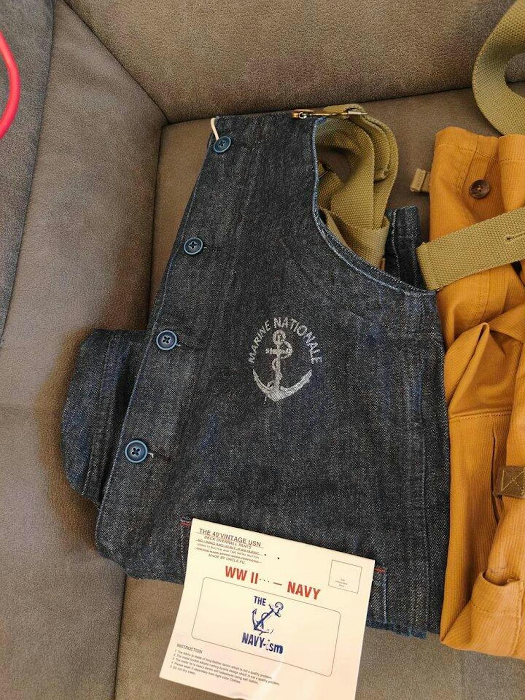 American Retro Marine Deck Straight Men's Overalls | Harmony Gallery