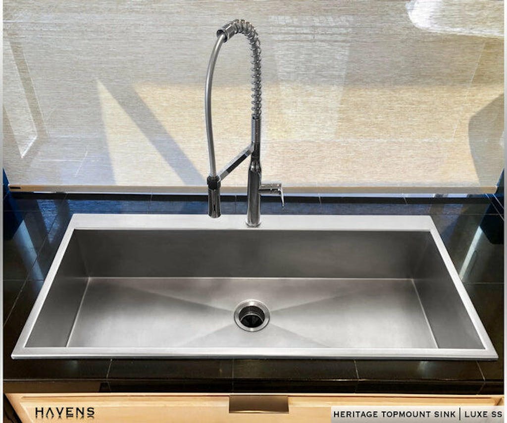 Custom Topmount Sink - Stainless Steel - Havens | Luxury Metals