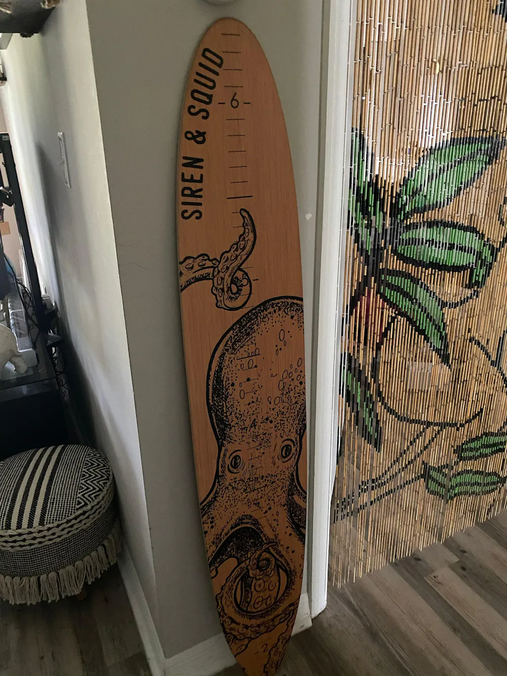 Octopus Longboard | Wooden Surfboard Growth Chart – Headwaters Studio