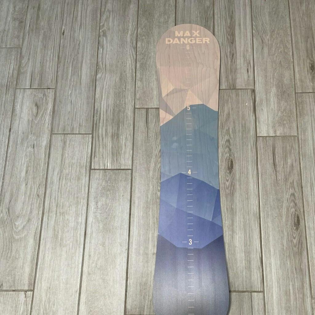 Geometric Mountain Snowboard Growth Chart - Headwaters Studio