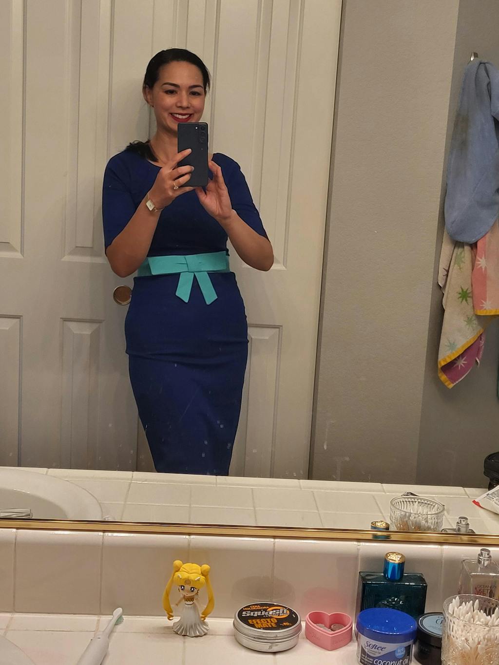 Helena DRESS ONLY- pencil dress with bow belt – heartmycloset