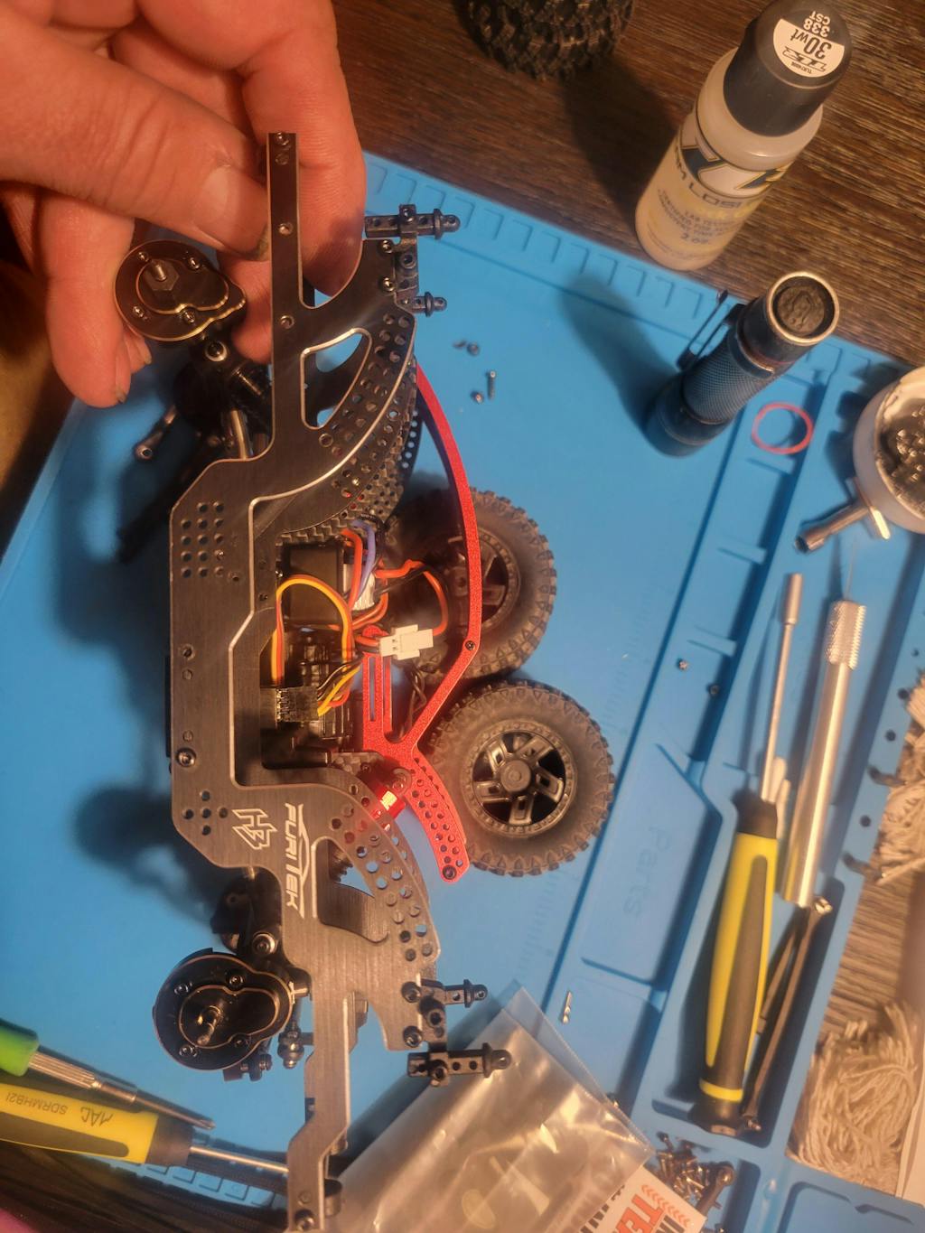 FURITEK BETTLE CARBON FIBER COMP CHASSIS FOR FURITEK FX118 RED VERSION ...