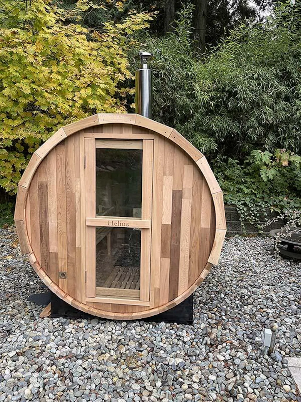 4 Person Outdoor Sauna, Canadian Hemlock Traditional Steam – HELIUS