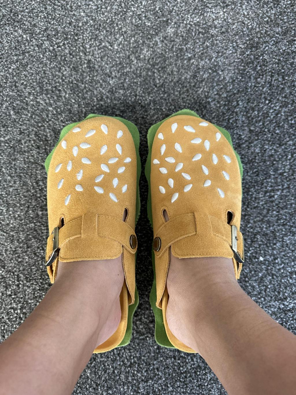 Burger Slippers: Burger-Themed Cork-Soled Mules for Everyday Wear ...