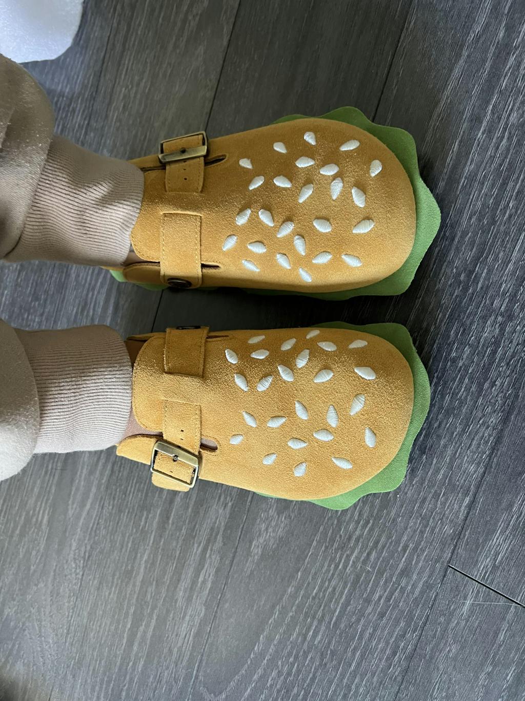 Burger Slippers: Burger-Themed Cork-Soled Mules for Everyday Wear ...