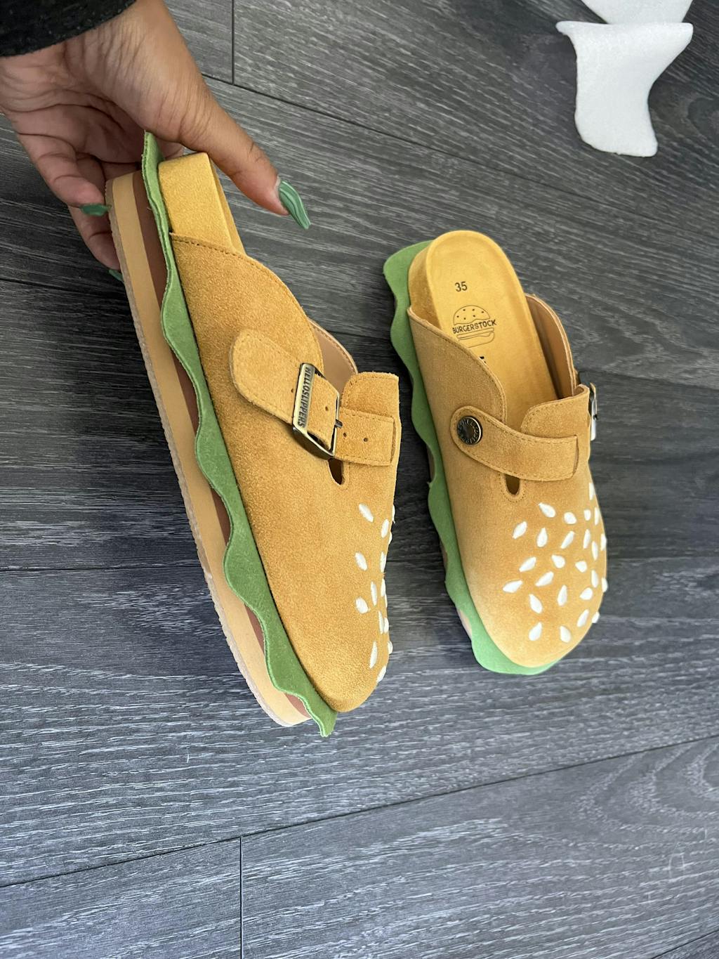 Burger Slippers: Burger-Themed Cork-Soled Mules for Everyday Wear ...