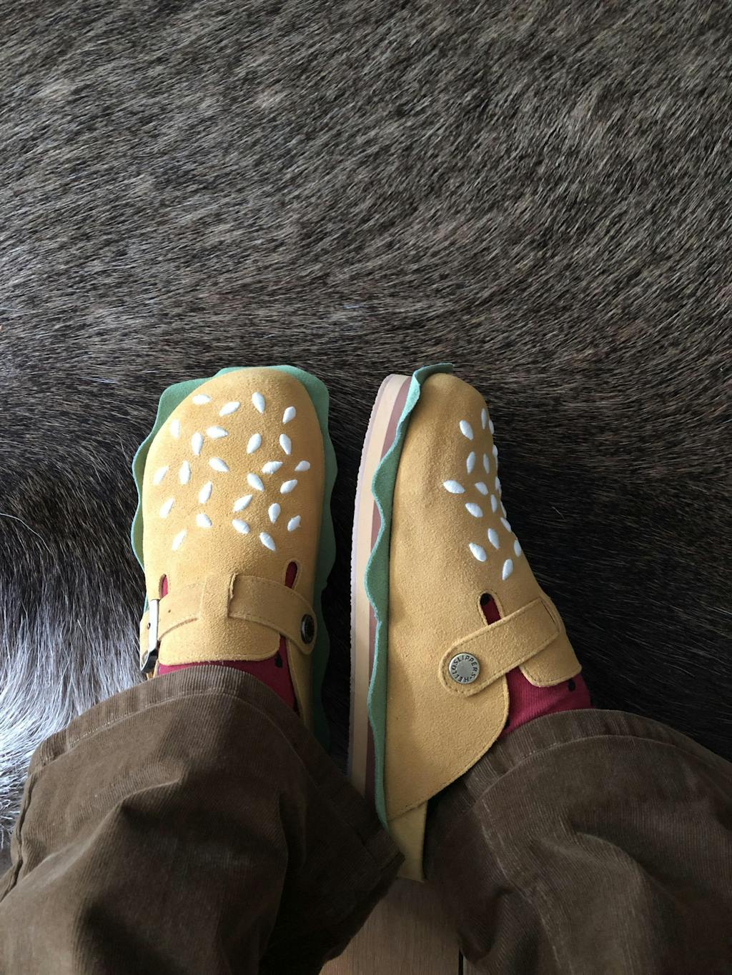 Burger Slippers: Burger-Themed Cork-Soled Mules for Everyday Wear ...