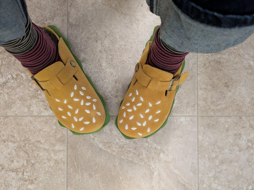 Burger Slippers: Burger-Themed Cork-Soled Mules for Everyday Wear ...