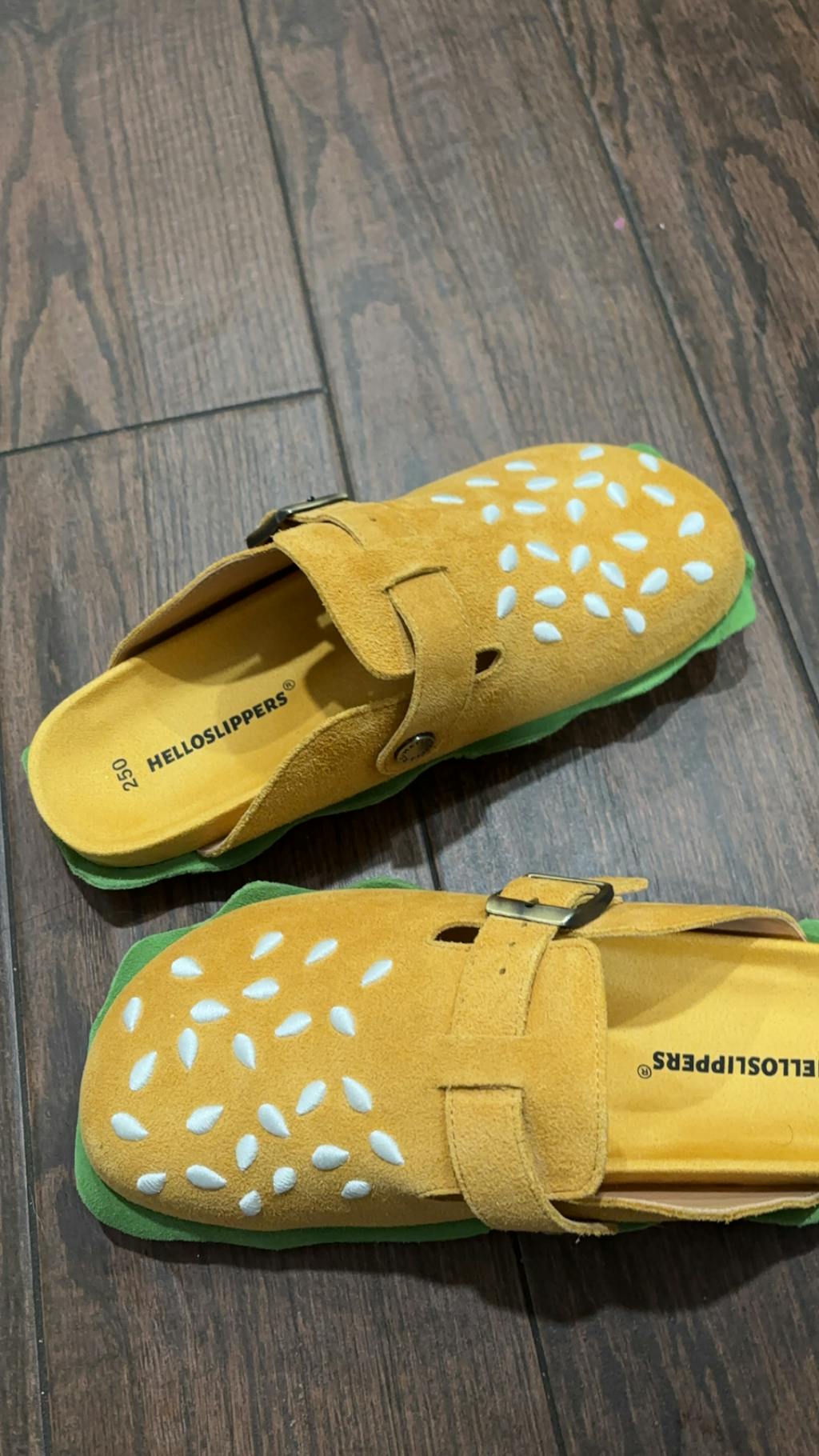 Burger Slippers: Burger-Themed Cork-Soled Mules for Everyday Wear ...