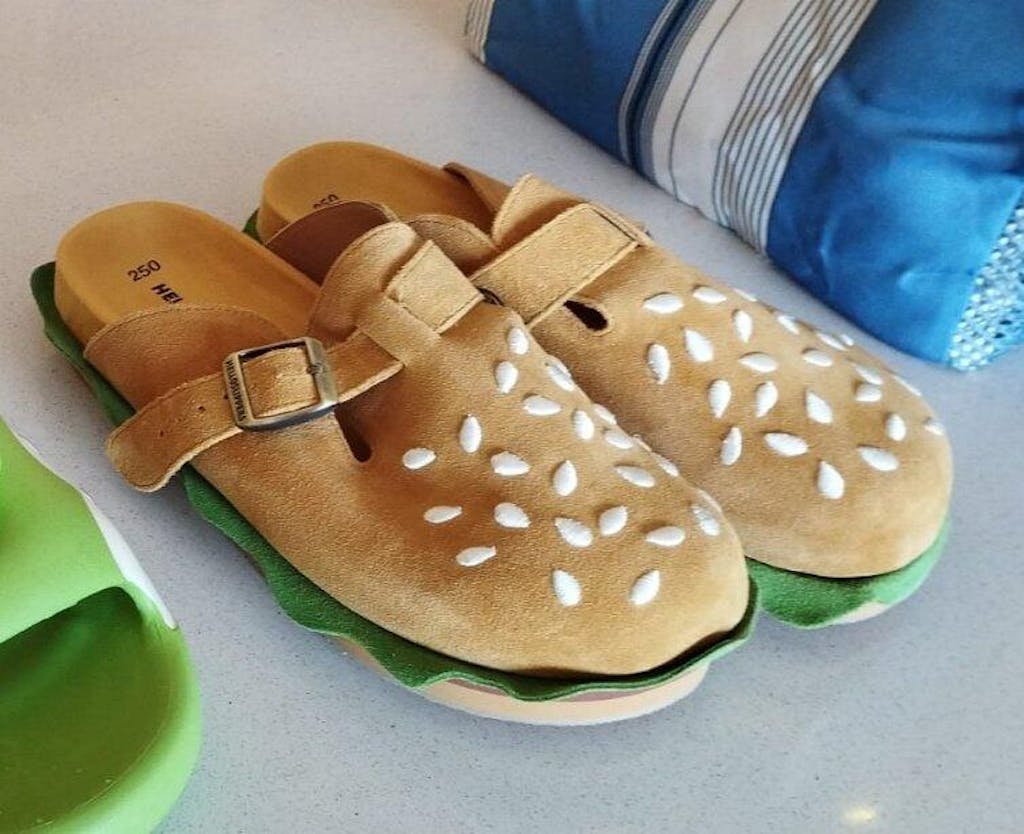 Burger Slippers: Burger-Themed Cork-Soled Mules for Everyday Wear ...