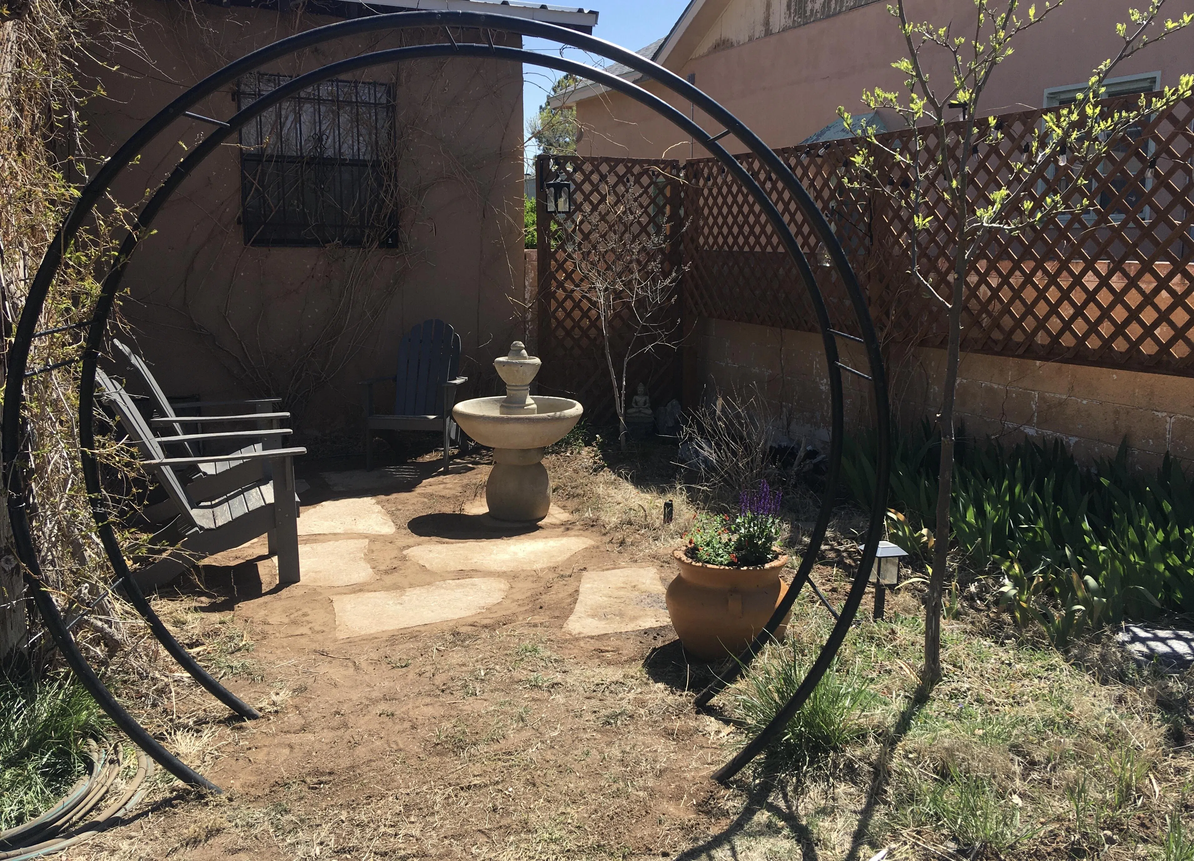 Moon Gate Arch Steel Circle Wedding or Garden Arbor Henderson Garden ...