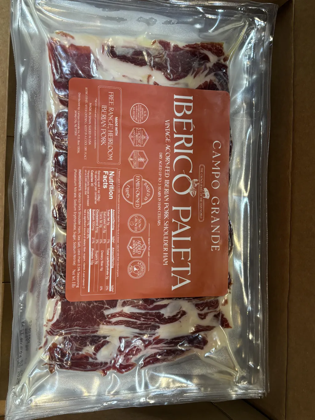 Campo Grande Iberico Pork Sliced Paleta | 1lb pack – Herd & Grace