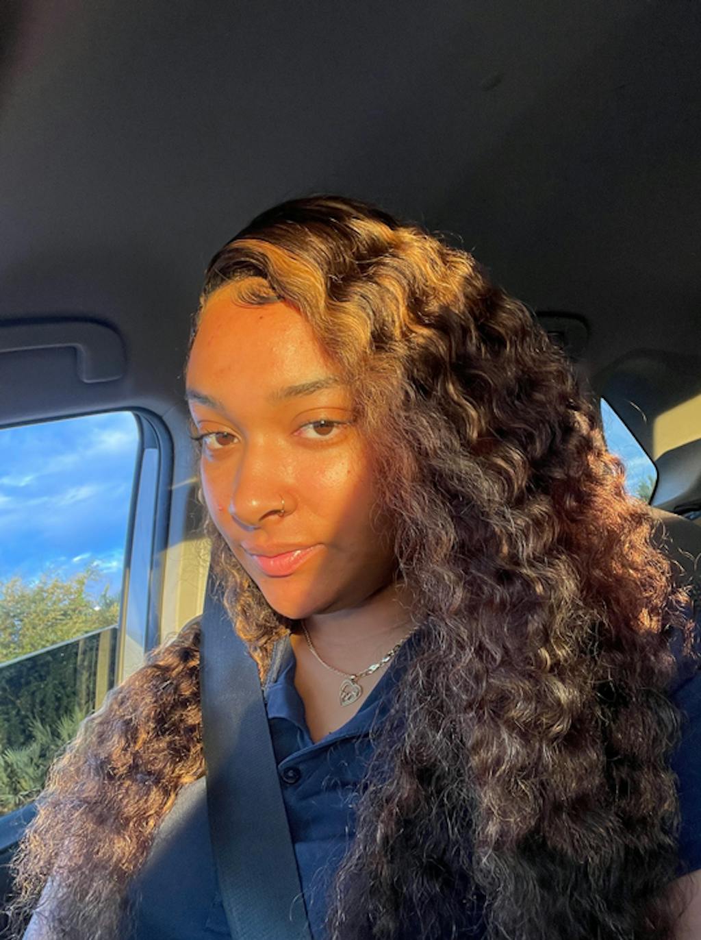 Highlighted Deep Wave Wig #4/27 Ombre Colored Wig Brown Wig With Blond ...