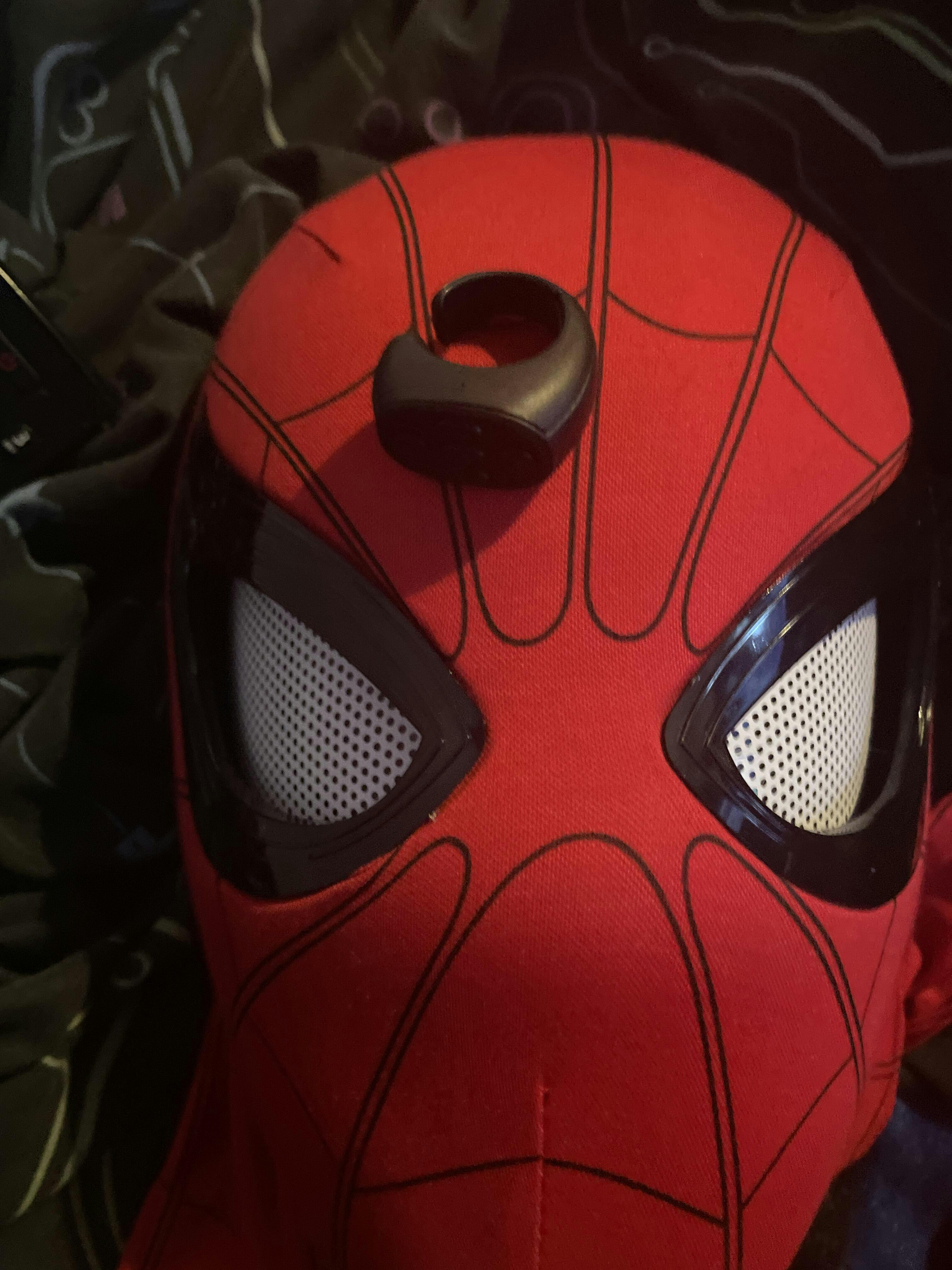 Spiderman Mask with Blinking Movable Eyes and Ring Control – HeroHaven
