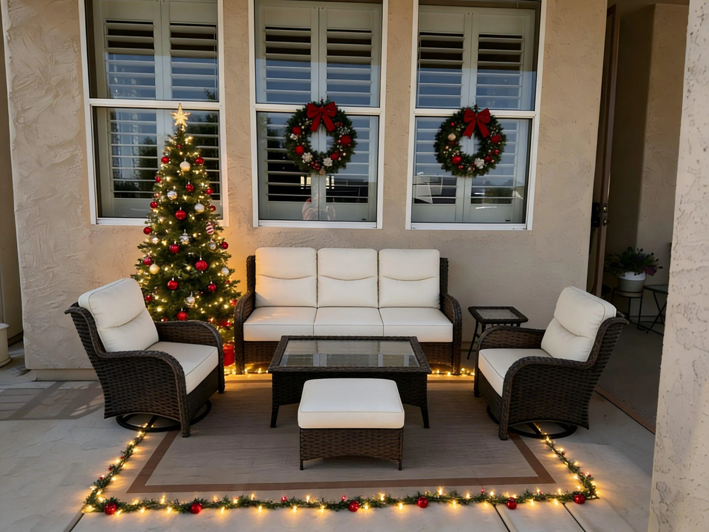 【Extra $100 OFF $1800| CODE: HA100】Hawthorne Blue Wicker Furniture Pat
