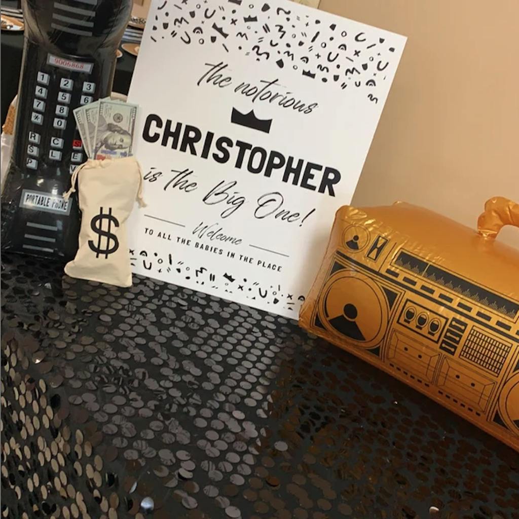 The Notorious One Birthday Welcome Sign – HiphopBoutiq