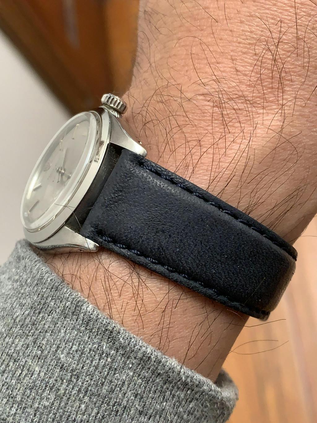 ColaReb Bologna Blue Sheepskin Leather Watch Band Strap