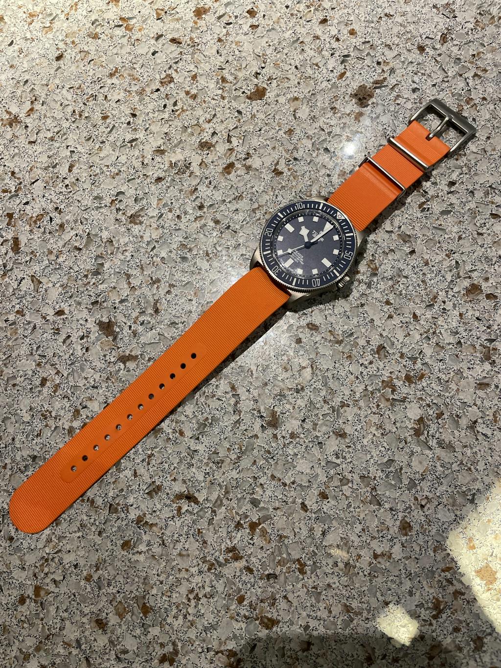 Bonetto Cinturini 328 Green N NBR Rubber NATO Watch Strap