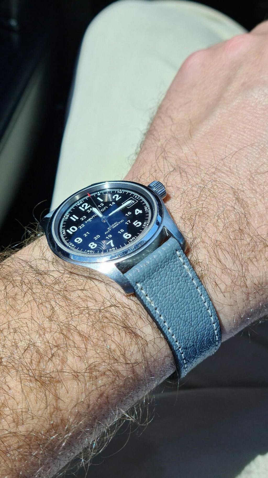 Fluco Biarritz Racing Brown Goatskin Leather Watch Strap | Holben's