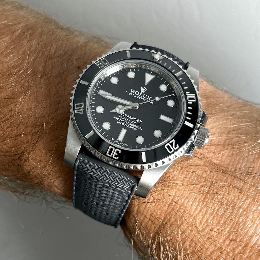 The Original TROPIC® Black Rubber Dive Watch Band Strap
