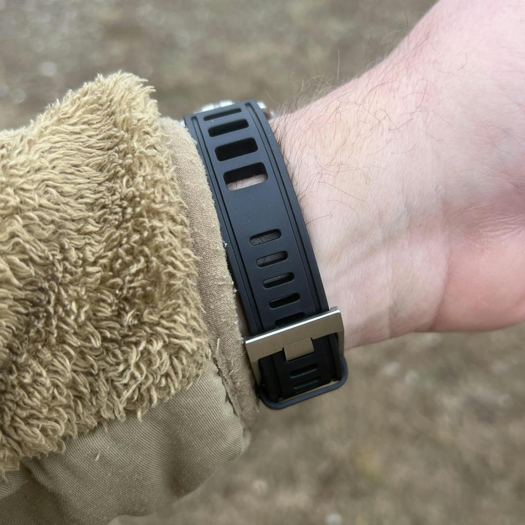 The Original ISOfrane Black Rubber Dive Watch Band Strap