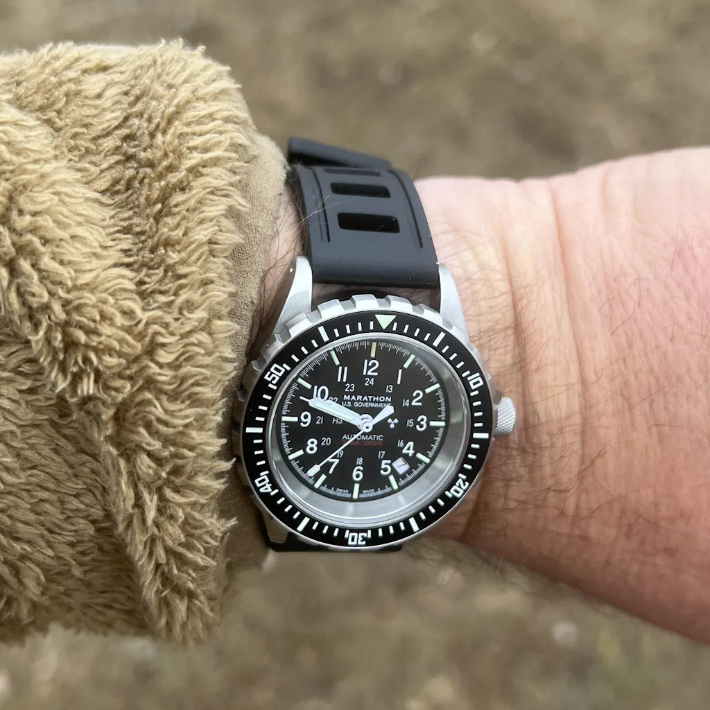The Original ISOfrane Black Rubber Dive Watch Band Strap
