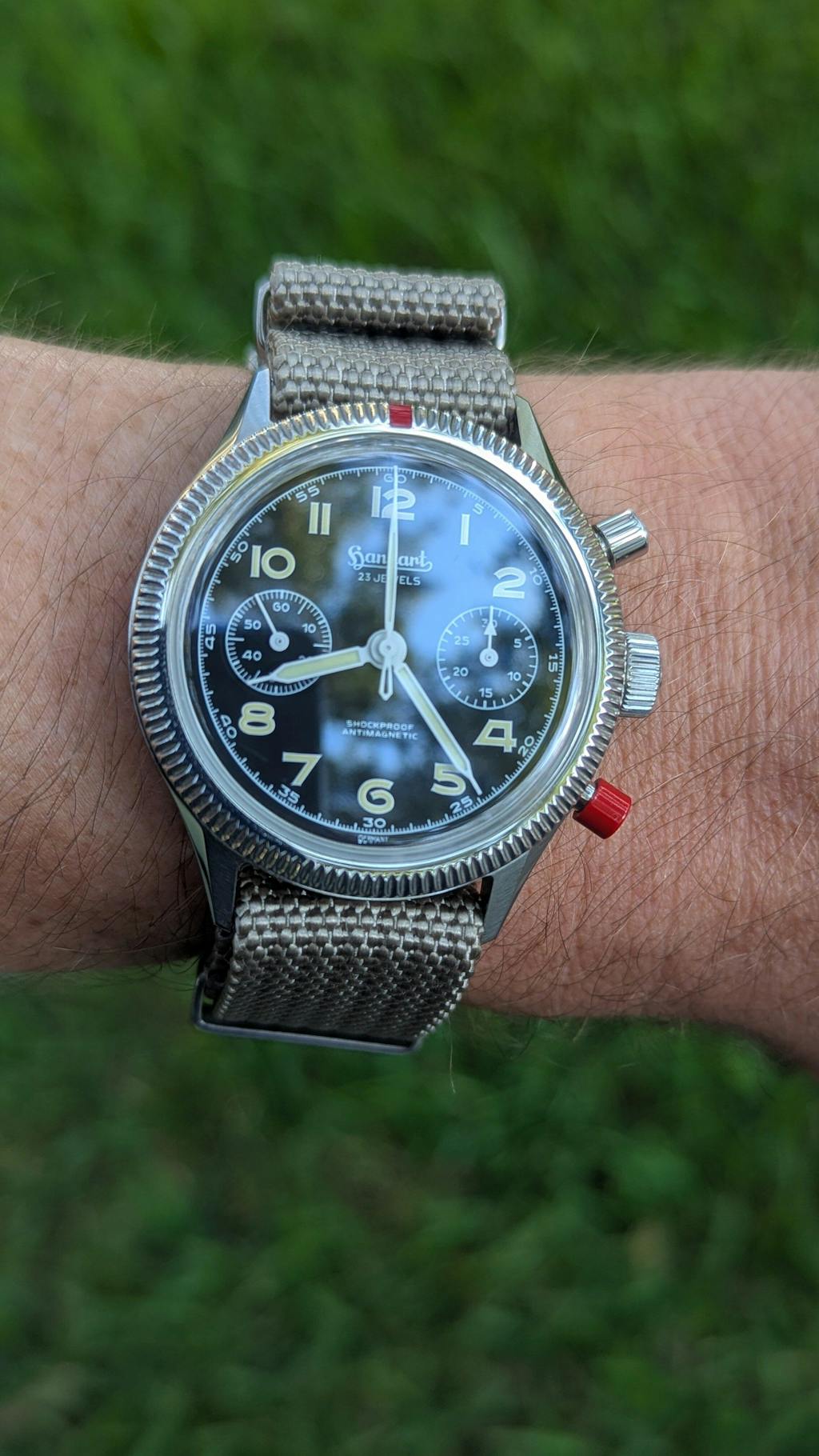 Fluco Field Green Nylon NATO Watch Strap: Made in Germany