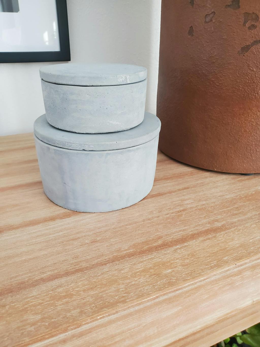 Round Cement Boxes Set – FEEL AT HOM