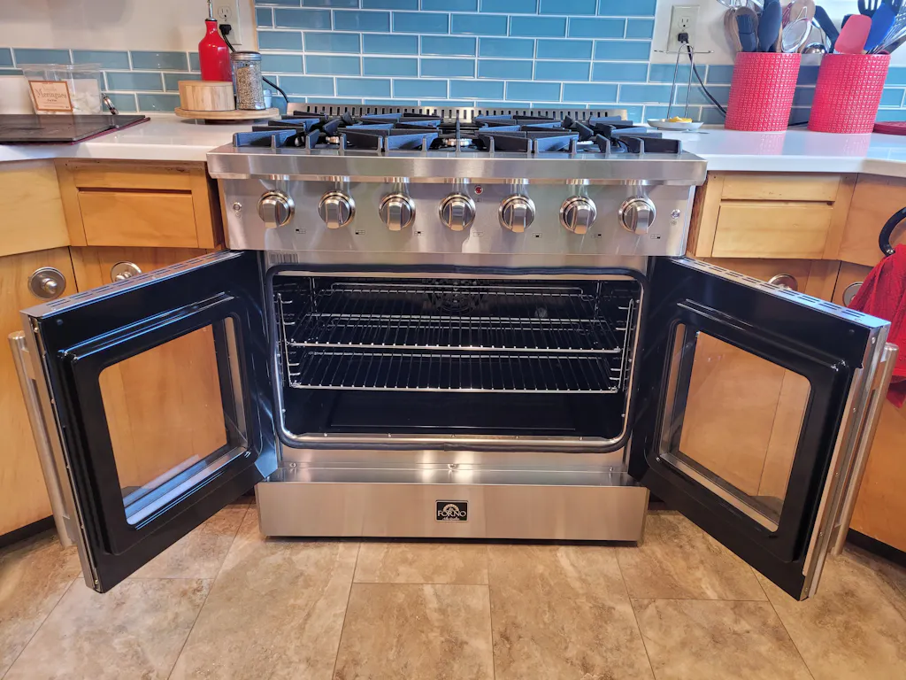 Forno 36-Inch Capriasca Dual Fuel Range - Gas Cooktop with 240v Electr