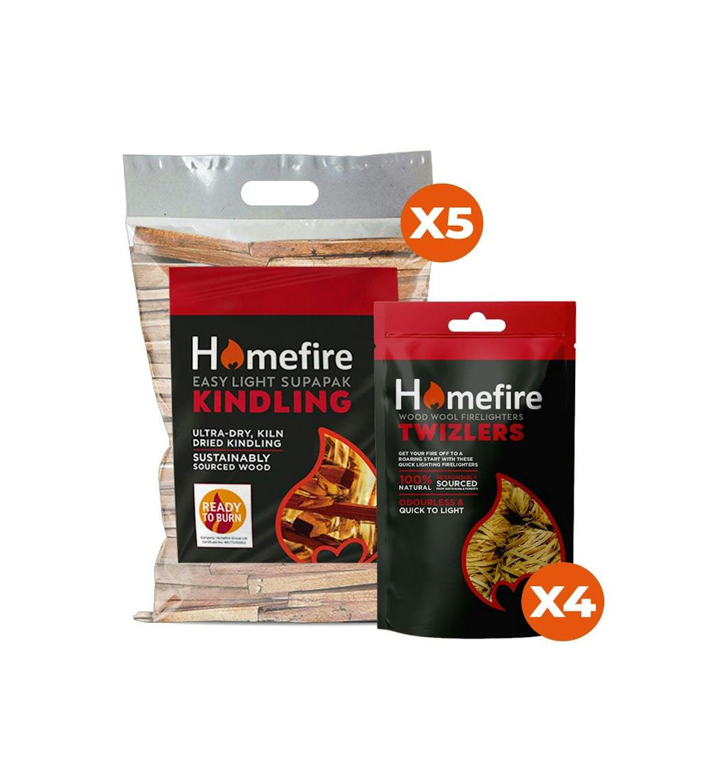 Kindling & Firelighters Bundle - Best Fire Starter Kit | Homefire