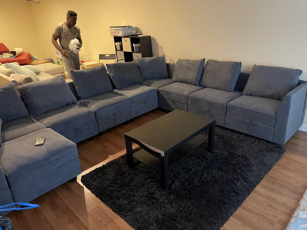 9-Seat Convertible Modular Sectional U Shaped Sofa Couch Honbaymall